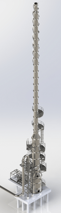 High Sulfur Load SO2 Scrubber with Forced Oxidation