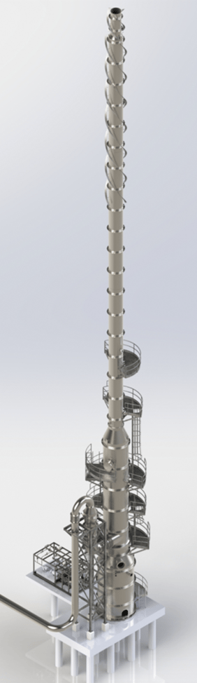 High Sulfur Load SO2 Scrubber with Forced Oxidation